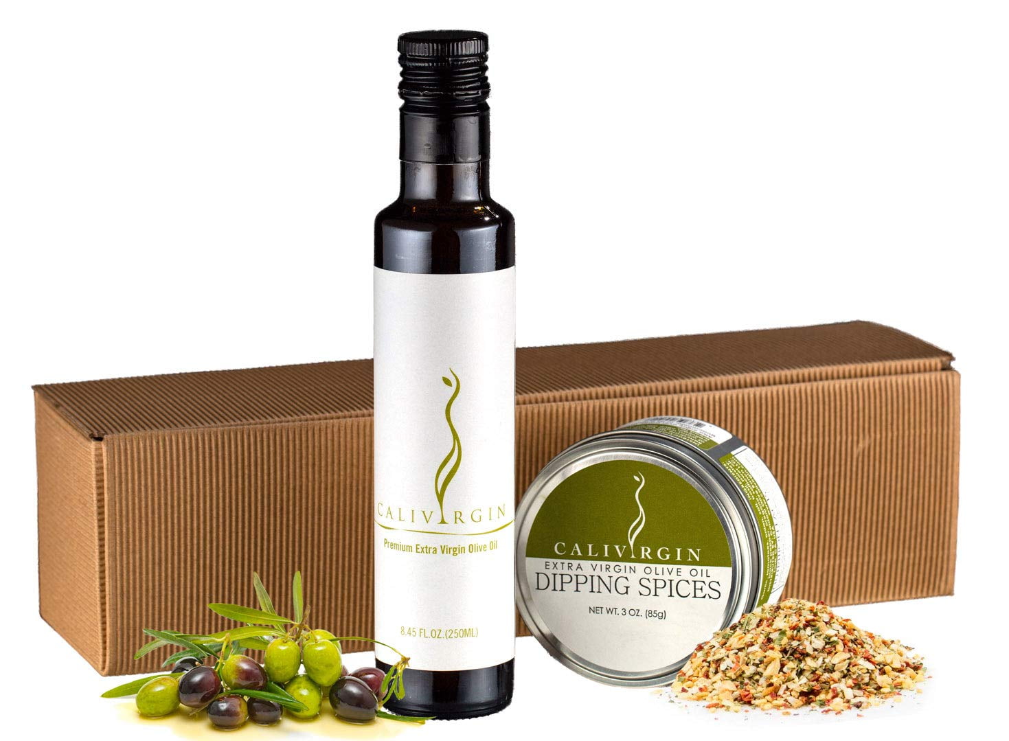 Calivirgin Dipping Spices & Olive Oil Gift Set - Gourmet Bread Dip ...