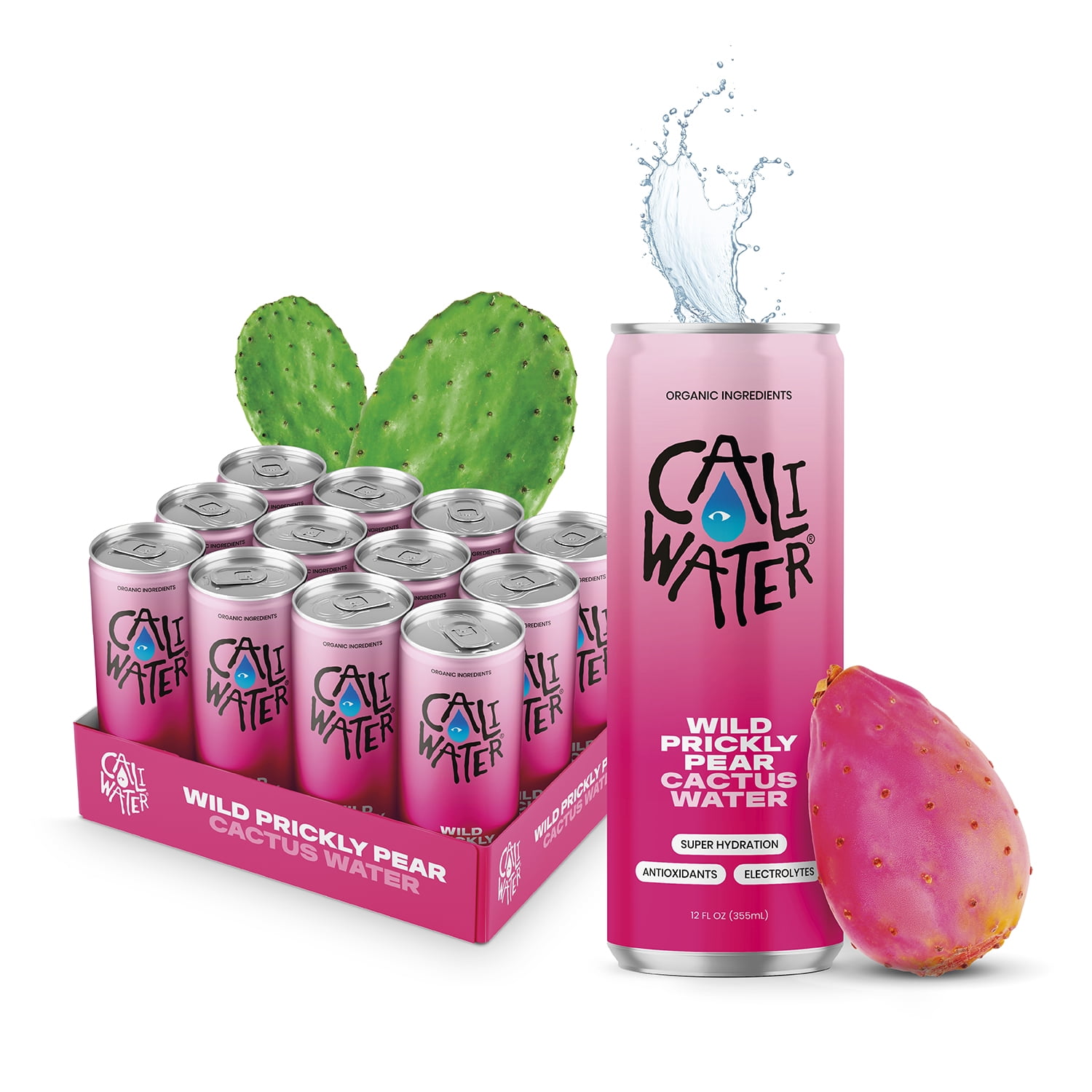 CALI WATER Organic Cactus Water, Wild Prickly Pear, Plant-Based ...