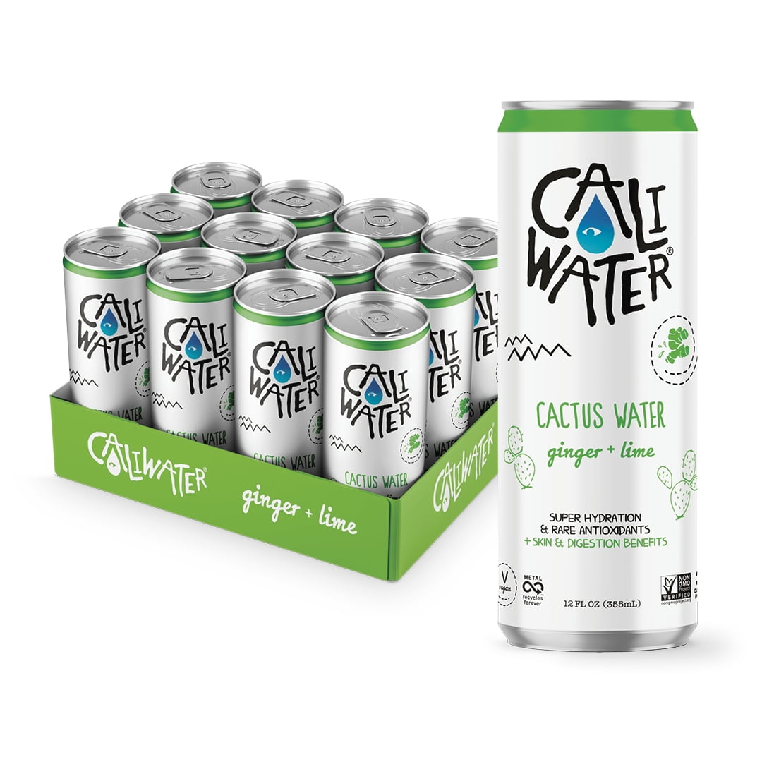 Caliwater Organic Ginger Lime Nopal Cactus Water: Plant-Based, Non-GMO ...