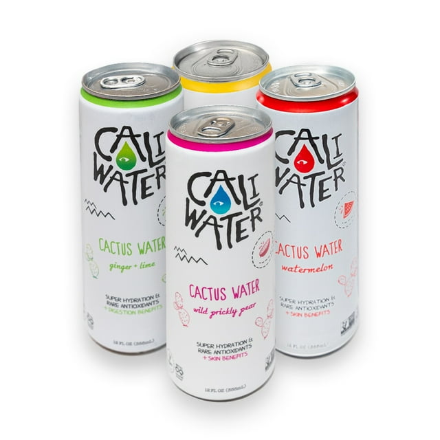 Caliwater Organic Nopal Cactus Water Sampler Pack, Ginger Lime & Wild ...