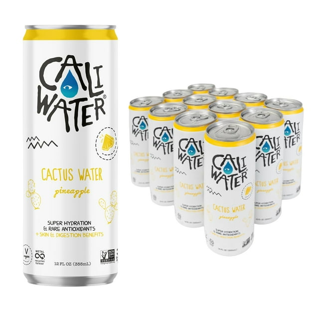 Caliwater Organic Pineapple Nopal Cactus Water: Plant-Based, Non-GMO ...