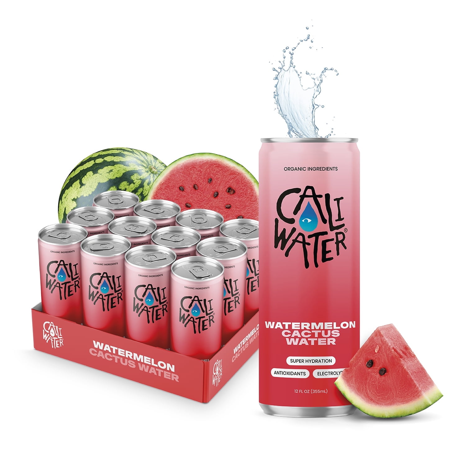 CALI WATER Organic Cactus Water Watermelon Coconut Water Alternative ...
