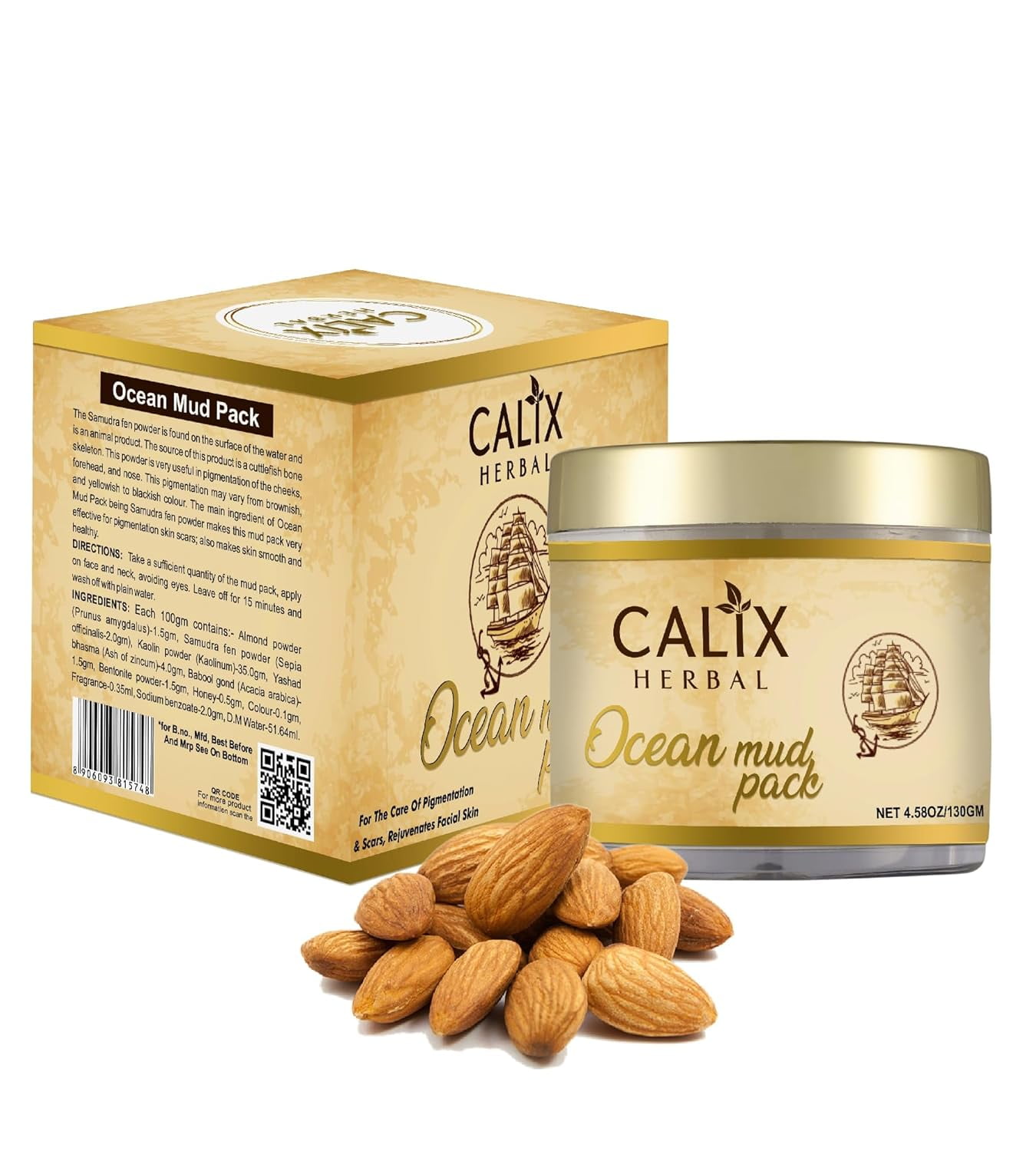 Calix Herbal Ayurvedic Ocean Mud Pack For The Care Of Pigmentation ...