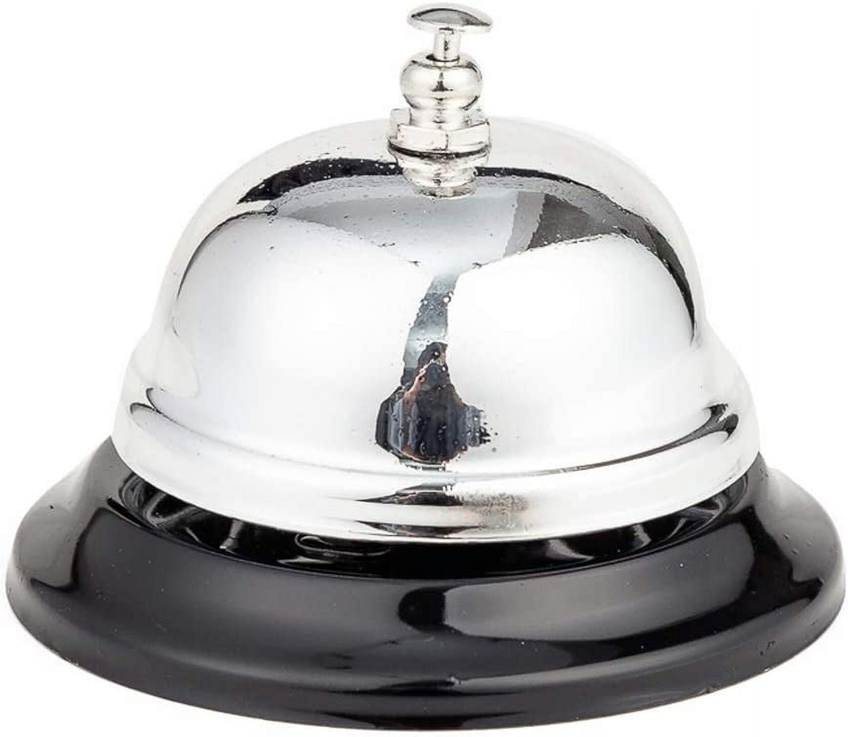 Call Bell, 3.35 Inch Diameter, Chrome Finish, All-Metal, Desk Bell ...