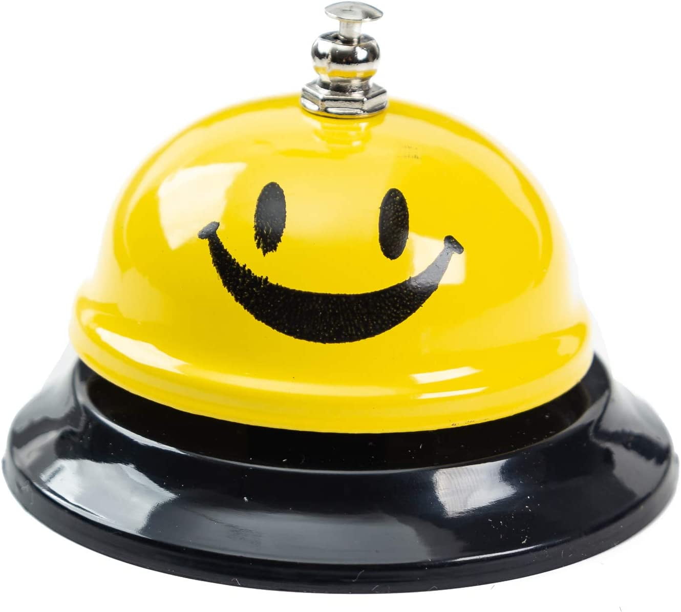 Call Bell, 3.35 Inch Diameter, Metal Bell, Yellow Smiley Face, Desk ...