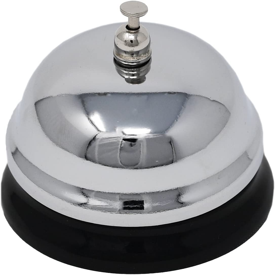 Call Bell. Service Bell in Silver Finish with Black Base - by - Walmart.com