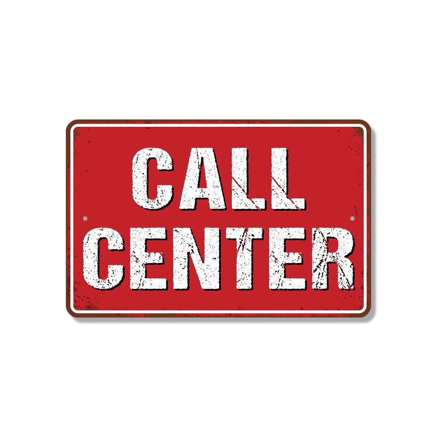 Call Center 11 Inch x 17 Inch Novelty Plastic Sign Please Hold Smiles ...