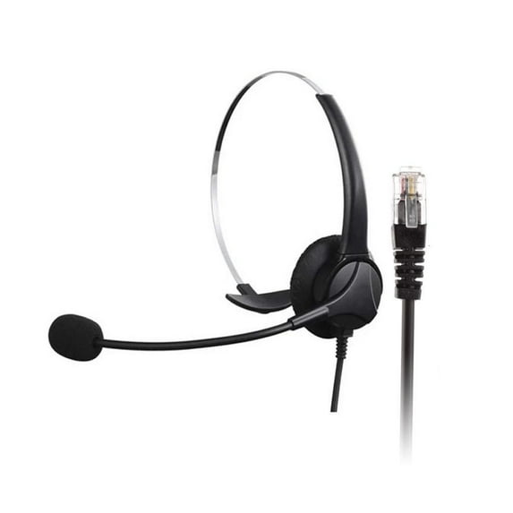 Call Center Headsets Passive Sound Isolation Flexible Boom Mic RJ9 QD ...