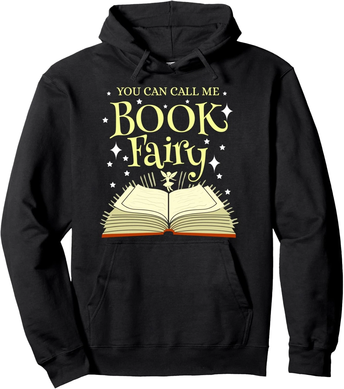 Call Me Book Fairy Reading Lover Librarian Fun Whimsical Humor Hoodie ...