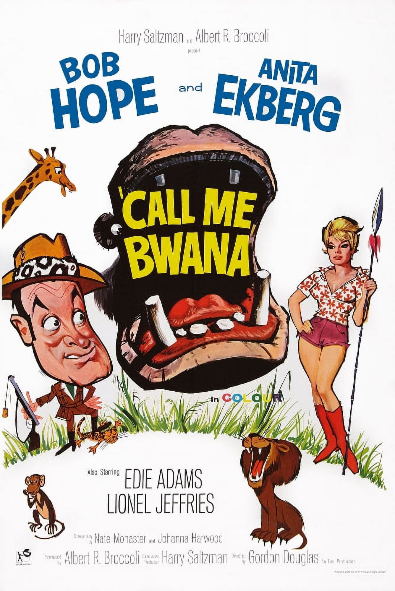 Call Me Bwana British Poster Art From Left: Bob Hope Anita Ekberg 1963 ...