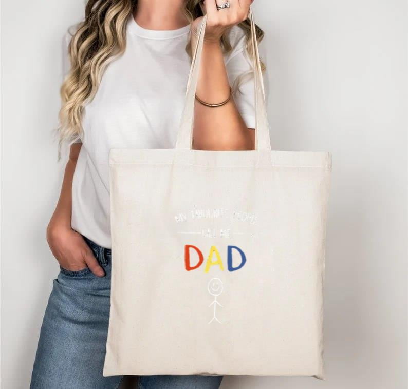 Call Me Dad Tote Bag Father Figure Cool Saying Design - Walmart.com