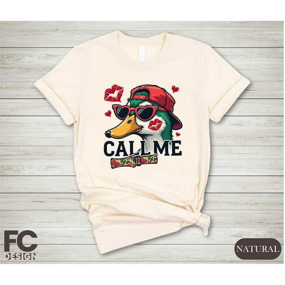 Call Me Duck Valentine Valentines Day Mallard Duck Duck Hunting Lovers ...
