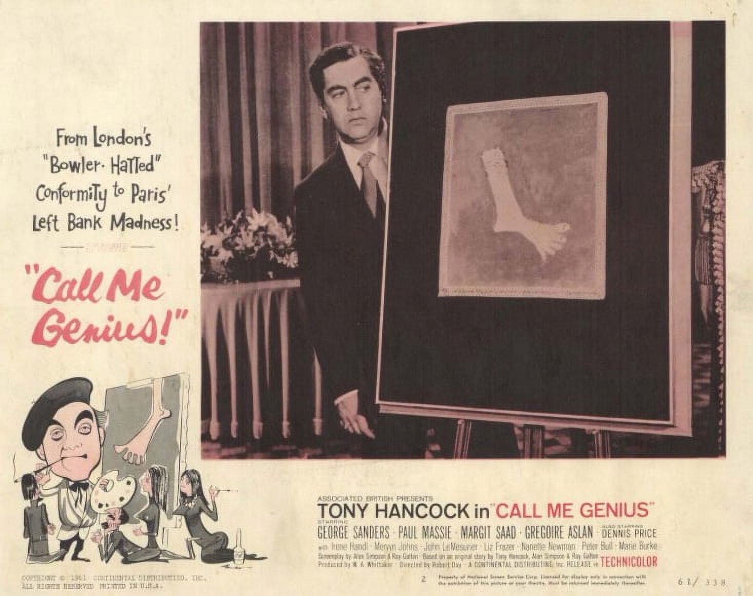 Call Me Genius - movie POSTER (Style B) (11" x 14") (1961) - Walmart.com