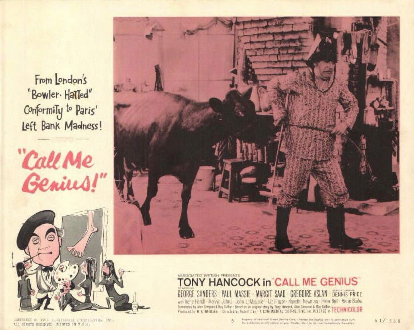 Call Me Genius - movie POSTER (Style F) (11" x 14") (1961) - Walmart.com