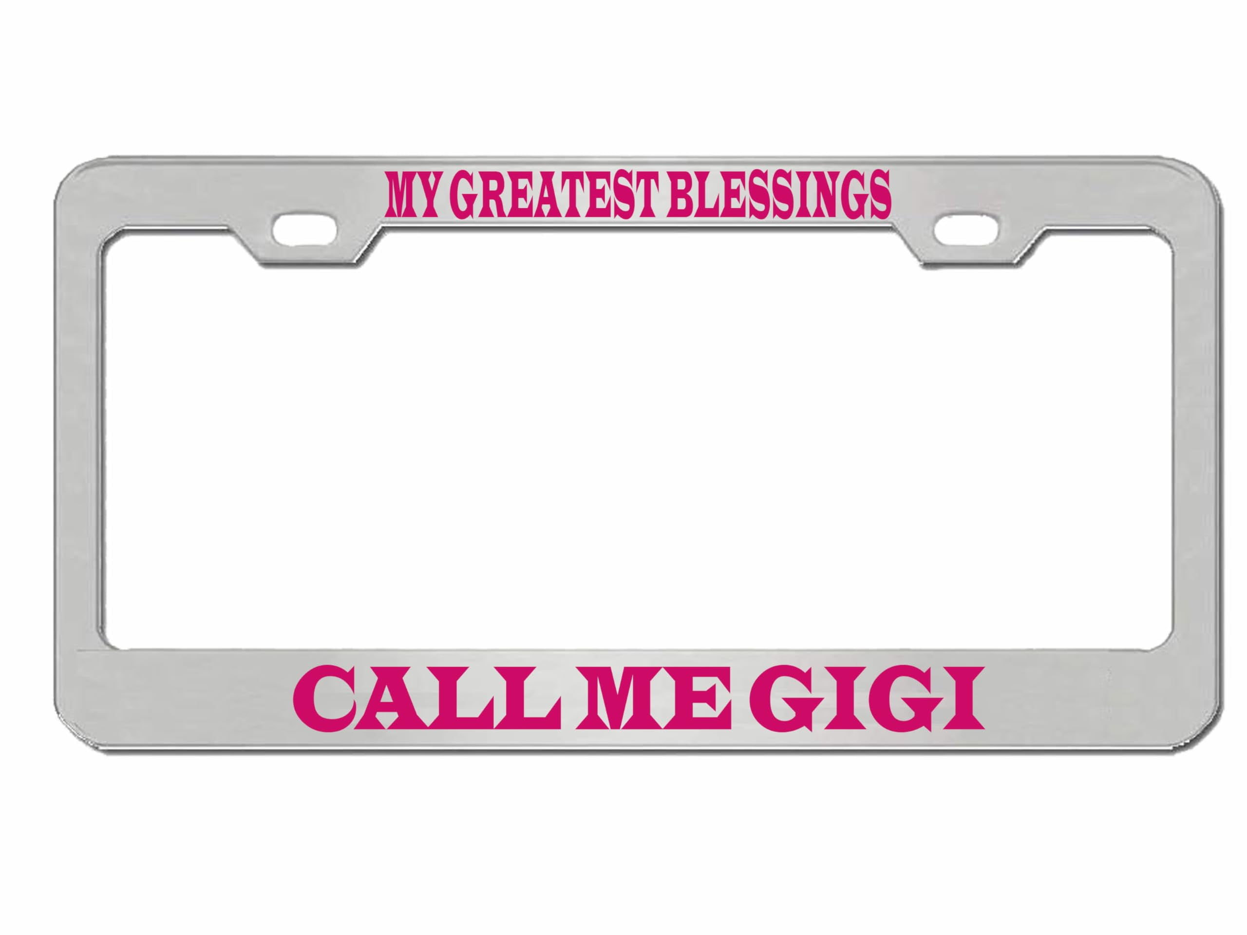 Call Me Gigi Style Metal License Plate Frame Personalized/Car ...