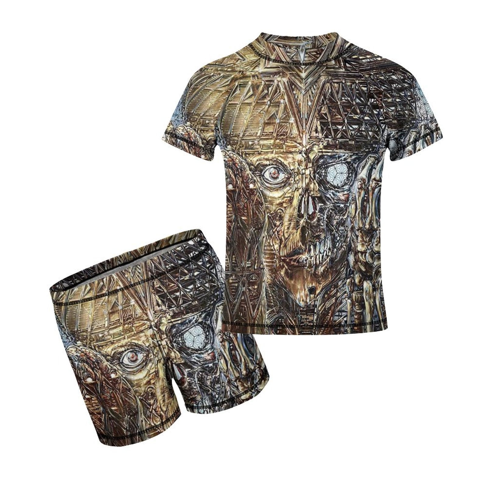 Call Me Little Sunshine Ghost Boy's Swimsuit Short Sleeve T Shirt Swim ...