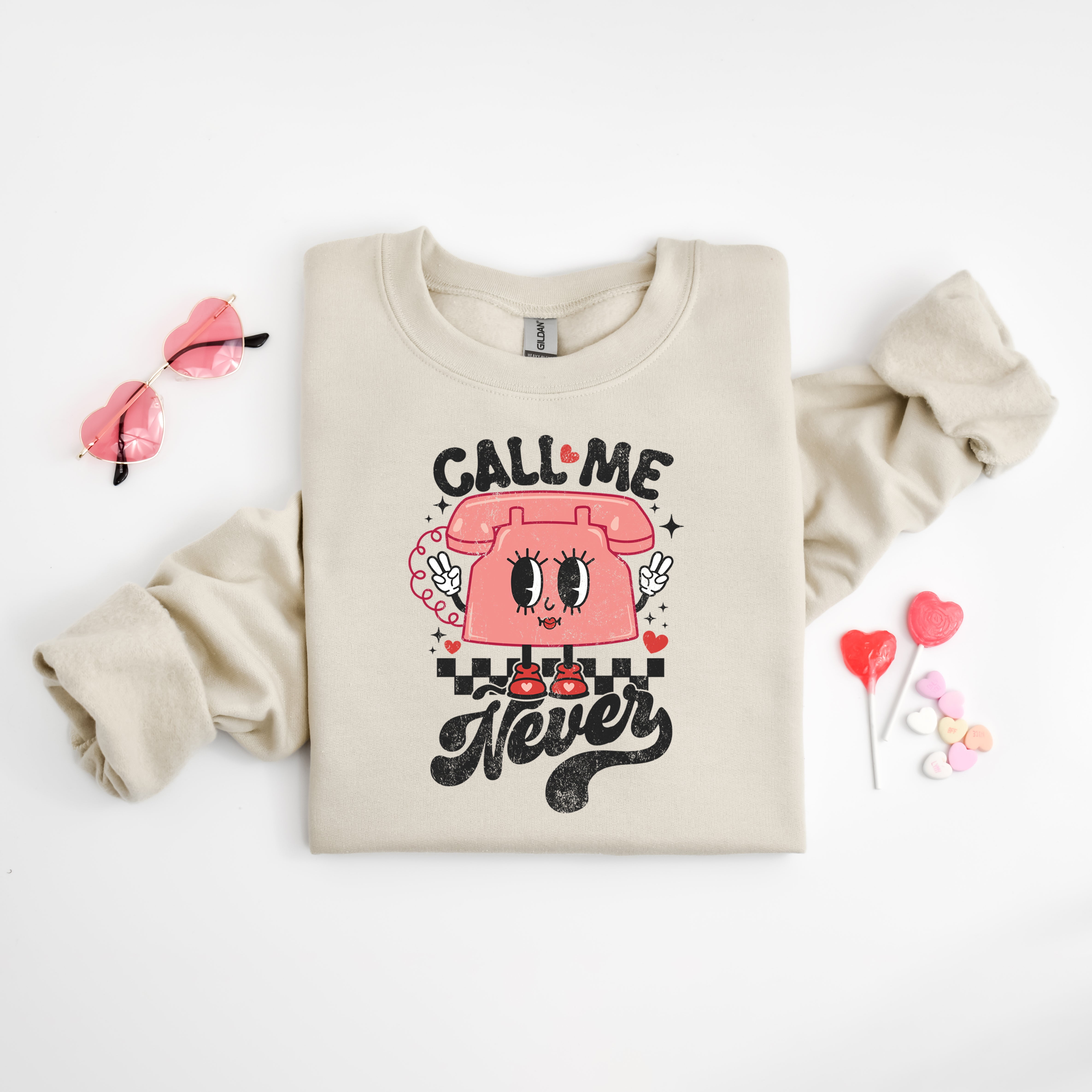 Call Me Never Phone | Sweatshirt - Walmart.com