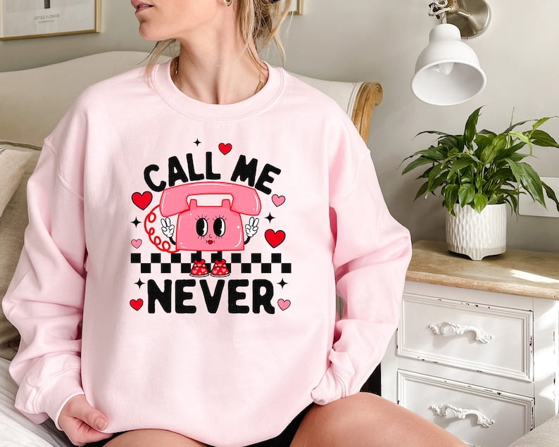 Call Me Never Quote Anti Valentines Graphic Bold Heartbreak Humor ...