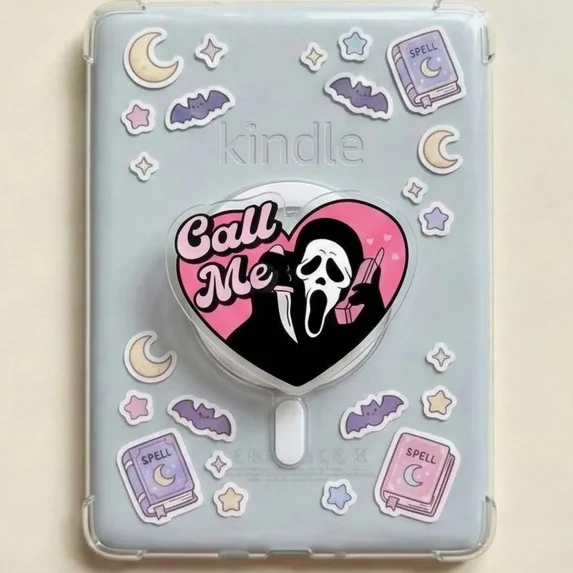 Call Me Pink Heart Magneticphonegrips – Retro Spooky Lover Phone Grip ...