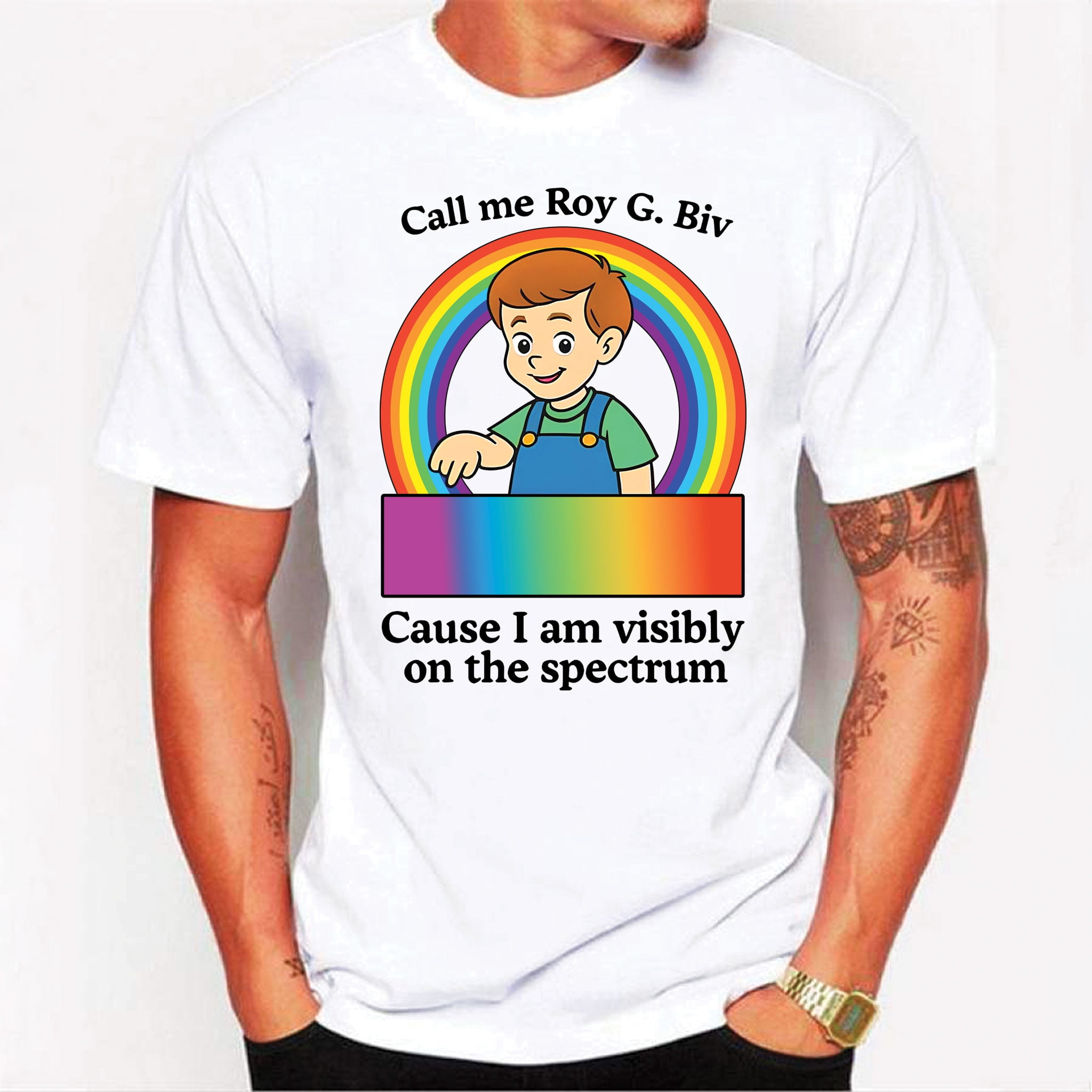 Call Me Roy G. Biv Cause I Am Visibly On The Spectrum T-Shirt - Walmart.com