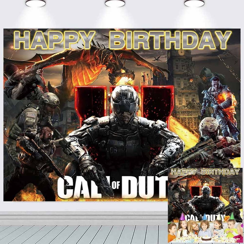 Call Of Duty Backdrop Banner Party Supplies Poster Movie Theme ...
