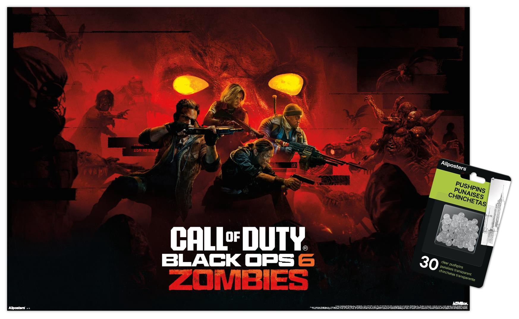 Call Of Duty: Black Ops 6 - Zombies Key Art Wall Poster with Push Pins ...