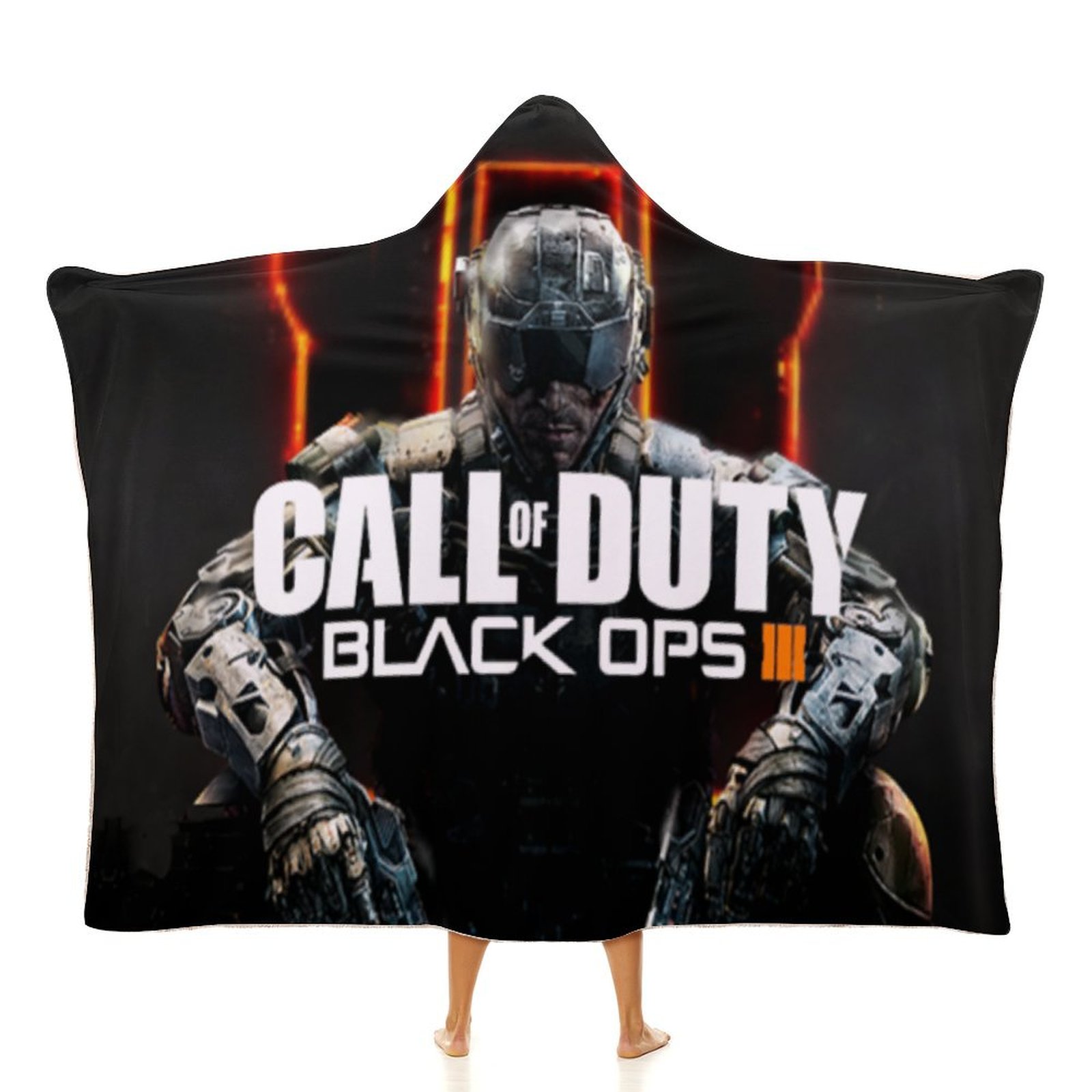 Call Of Duty Black Ops Cloak Hooded Blankets Soft Wearable Blanket Cozy ...