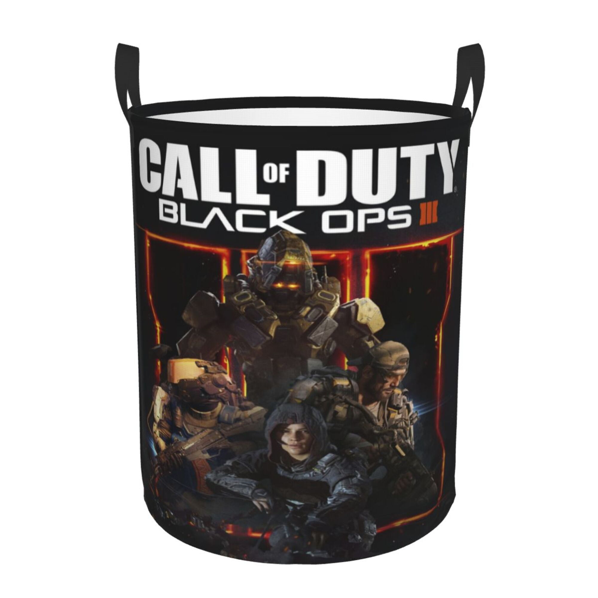 Call Of Duty Black Ops Storage Basket Laundry Hamper Collapsible Round Storage Bin Dirty Clothes ...