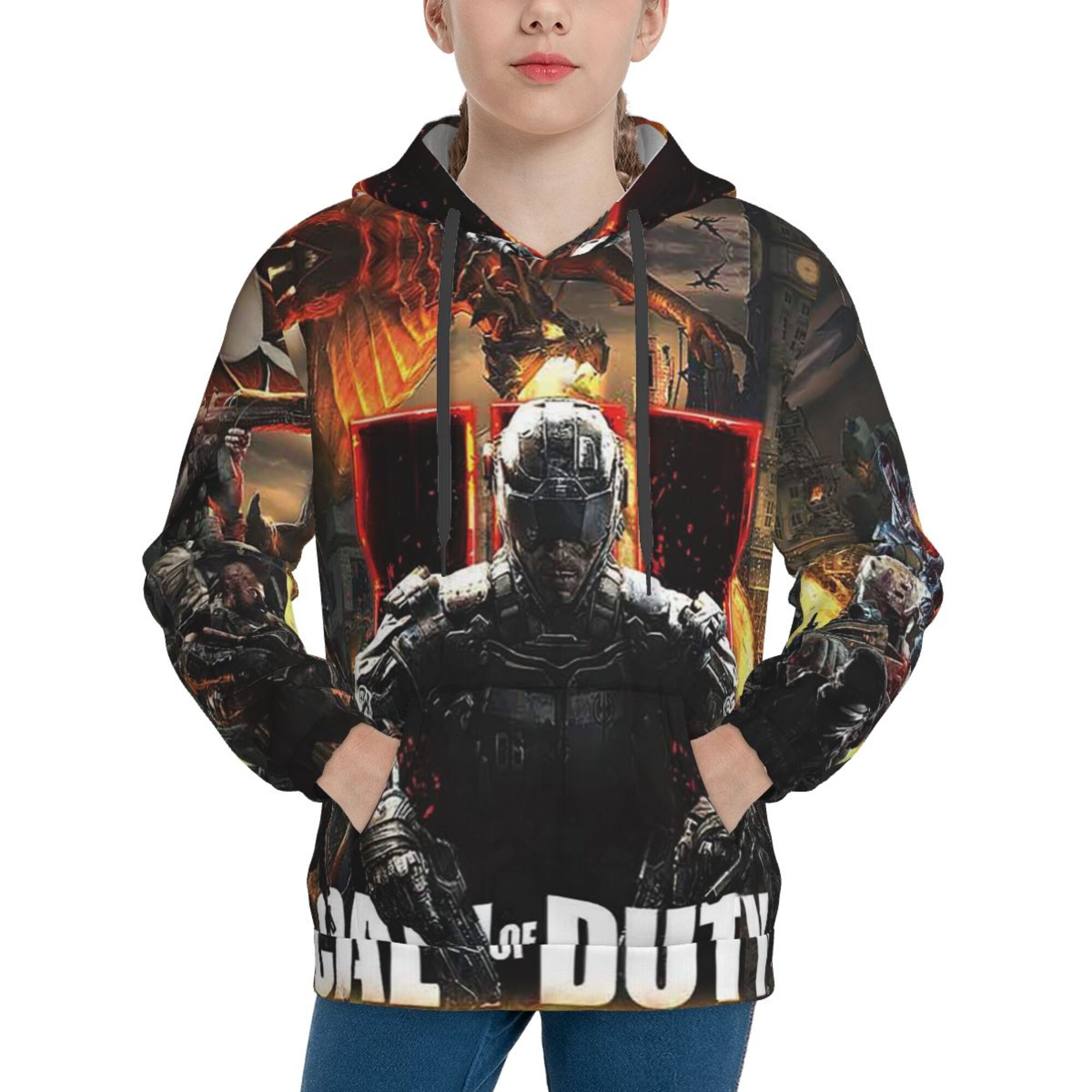 Call Of Duty Black Ops Youth Pullover Hooded Graphic Sweatshirts Long ...