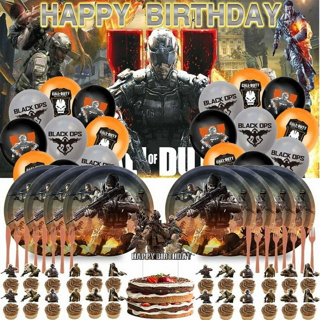 Call Of Duty Gaming Party Supplies Plates Decorations Birthday Cake ...