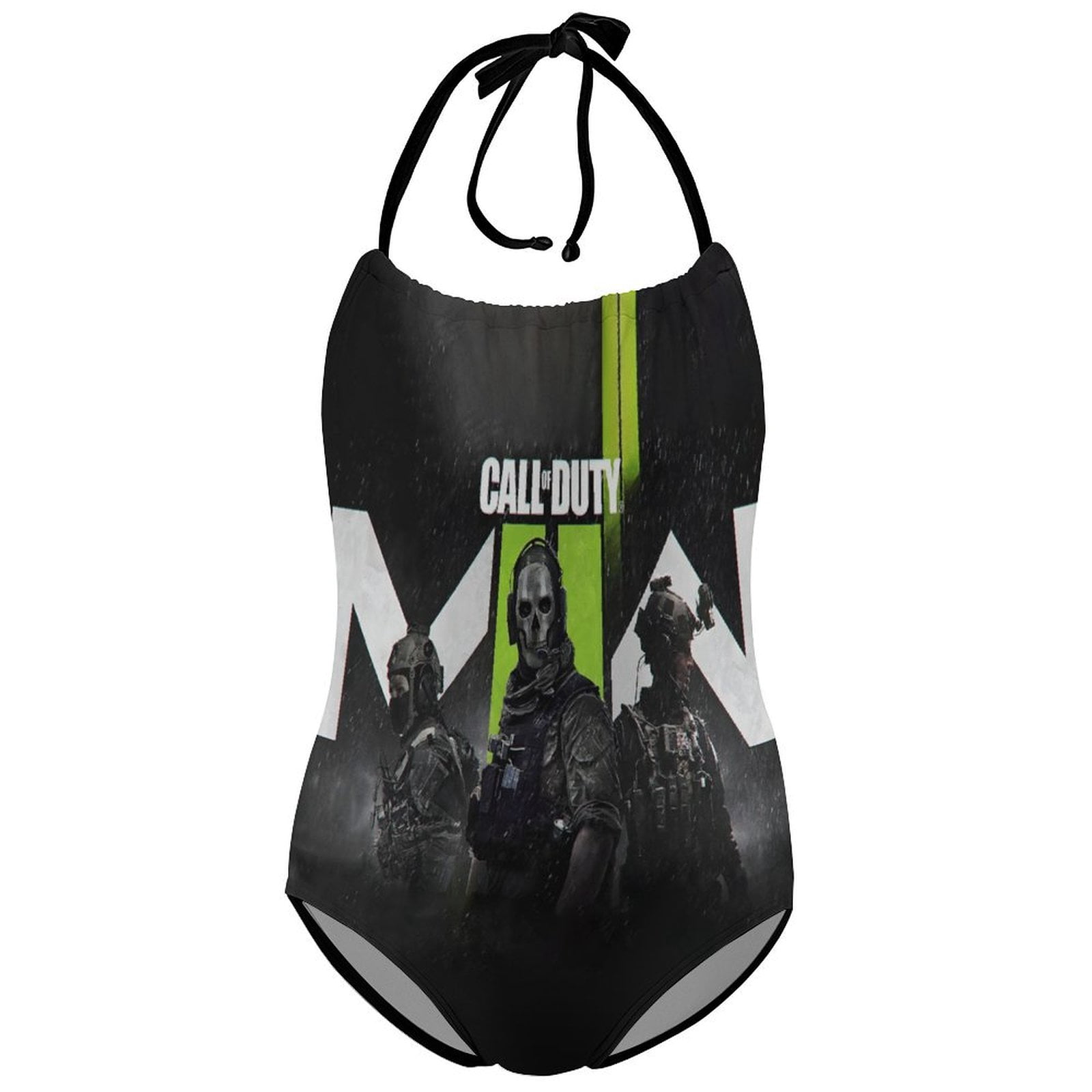 Call Of Duty One Piece Swimwear Halter Swimsuits For Girls Quick Dry ...