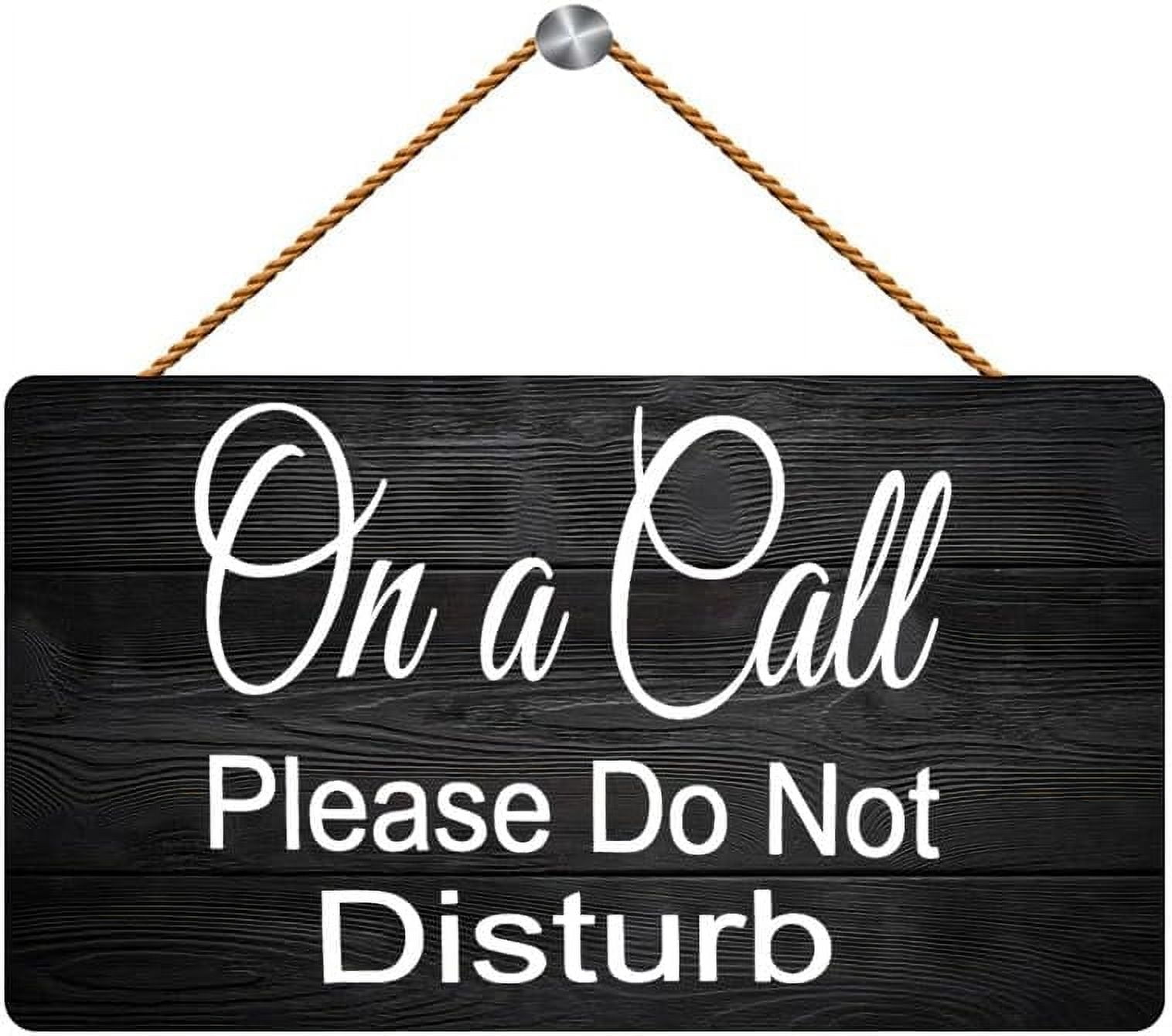 On A Call Please Do Not Disturb Wooden Sign - Hanging Printed Wall ...