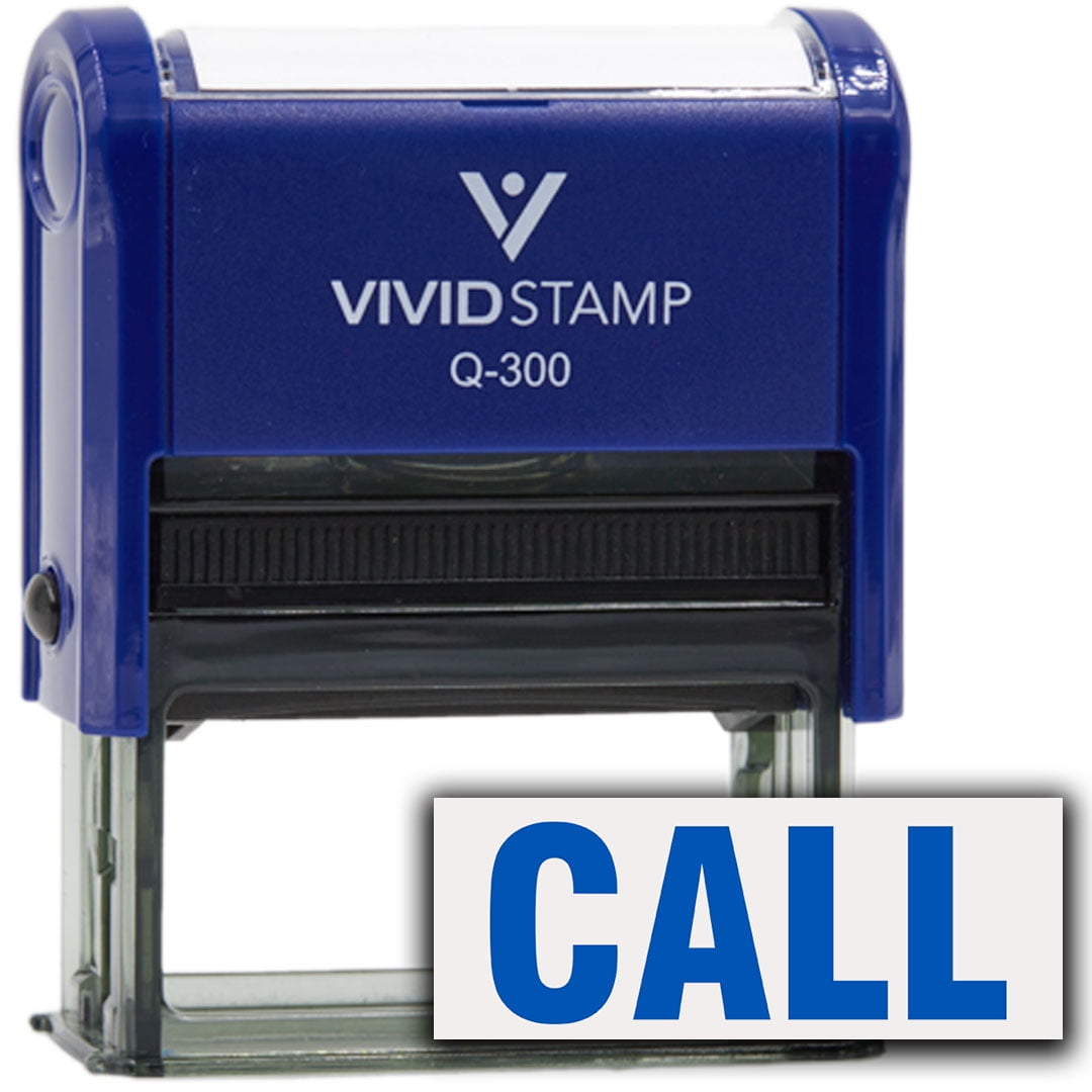 Call Self-Inking Office Rubber Stamp(Blue Ink) - Q-300 - Walmart.com