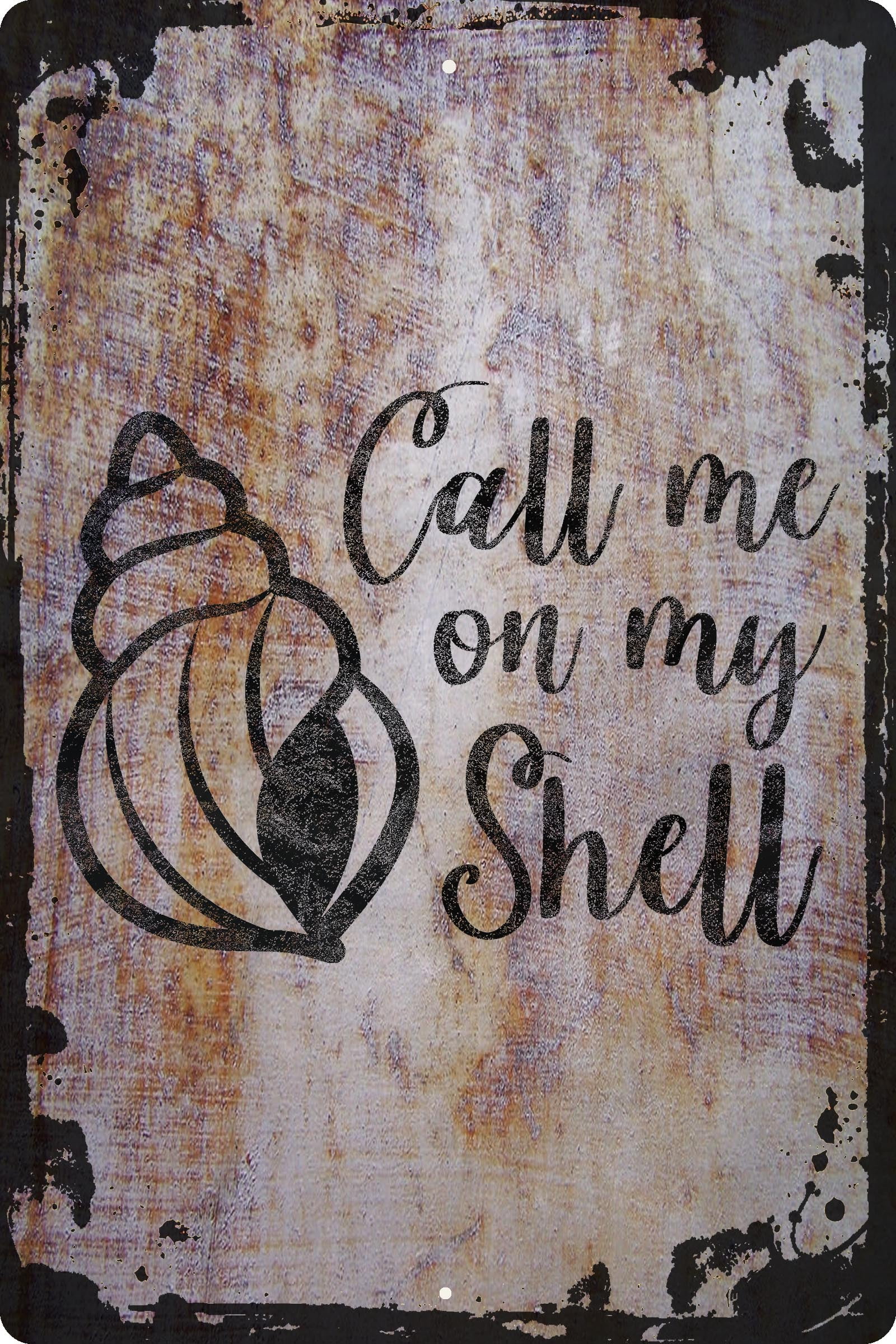 Call me on my shell cursive funny phone sea ocean beach shore Beige ...