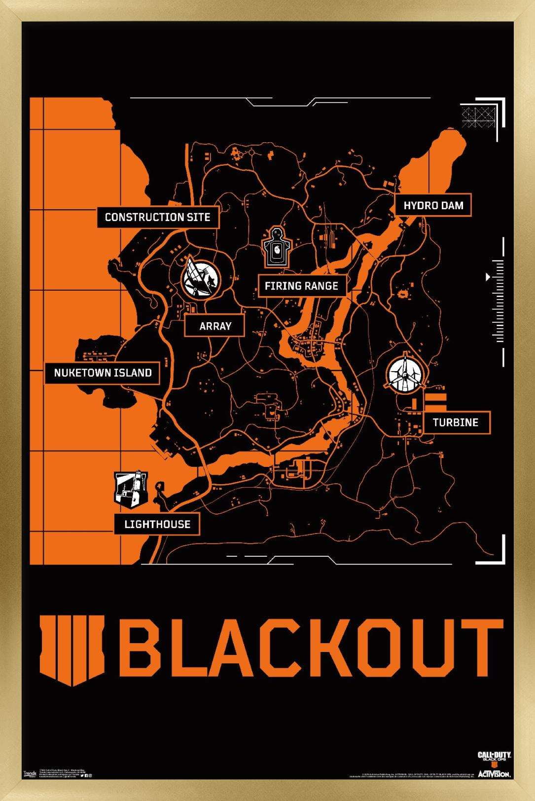 Call of Duty: Black Ops 4 - Blackout Map Wall Poster, 22.375" x 34 ...