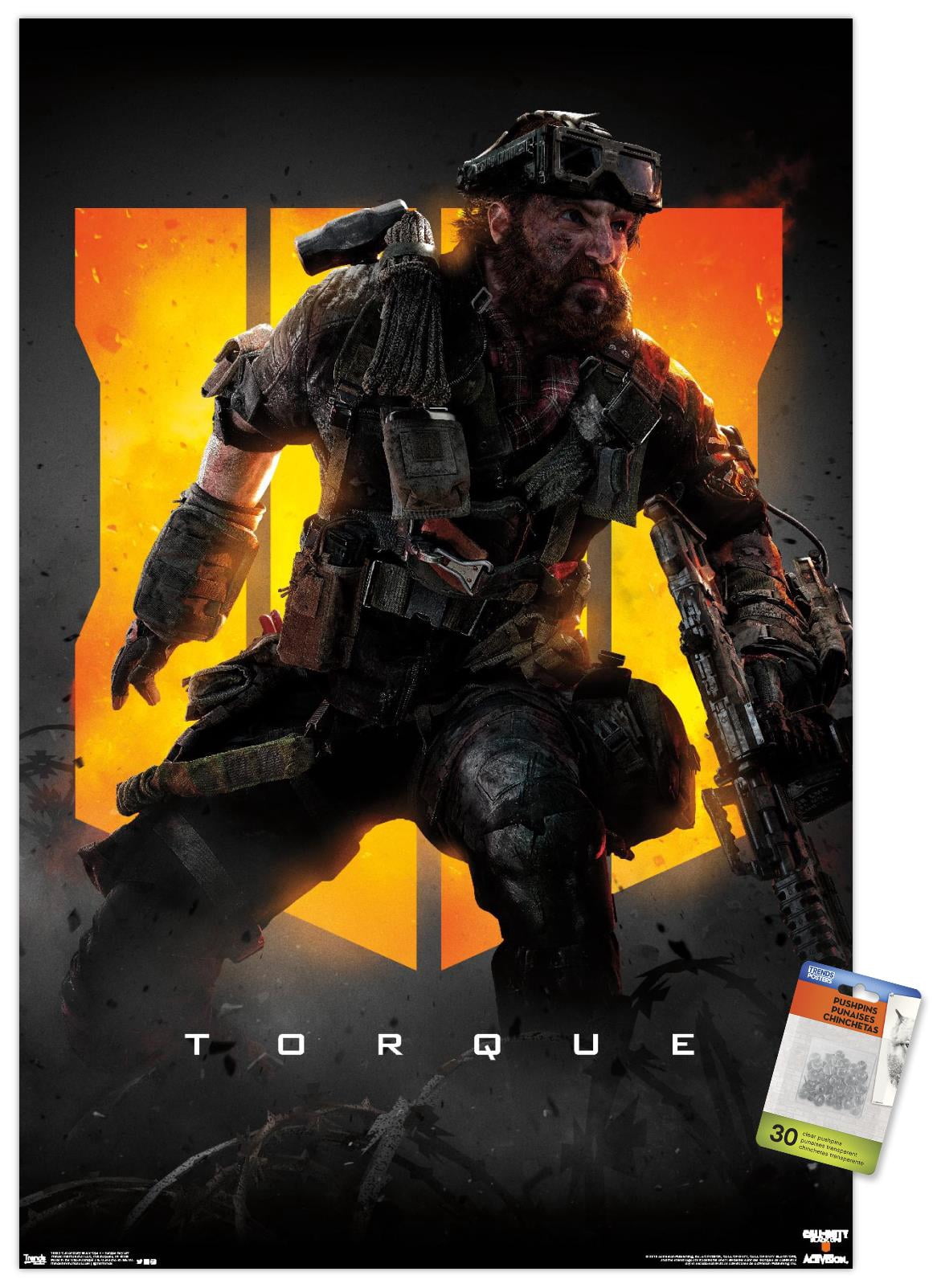 Call of Duty: Black Ops 4 - Torque Key Art Wall Poster with Push Pins ...