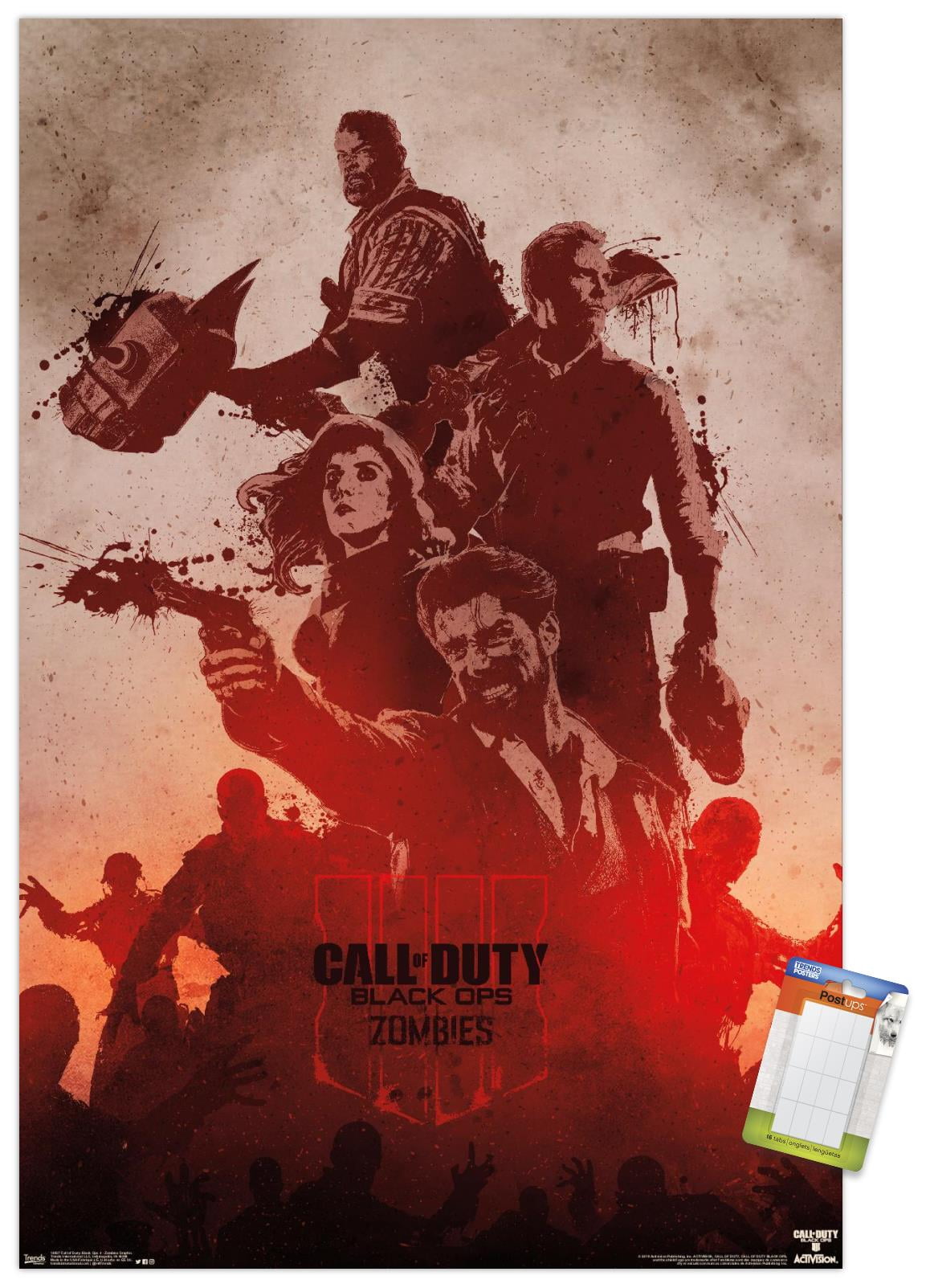 Call of Duty: Black Ops 4 - Zombie Graphic Wall Poster, 14.725" x 22. ...