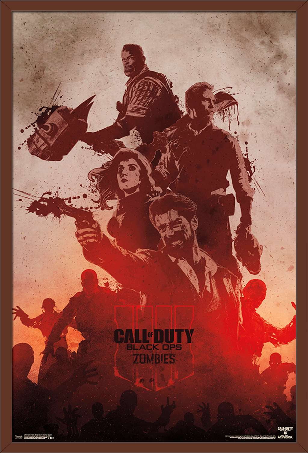 Call of Duty: Black Ops 4 - Zombie Graphic Wall Poster, 22.375" x 34 ...