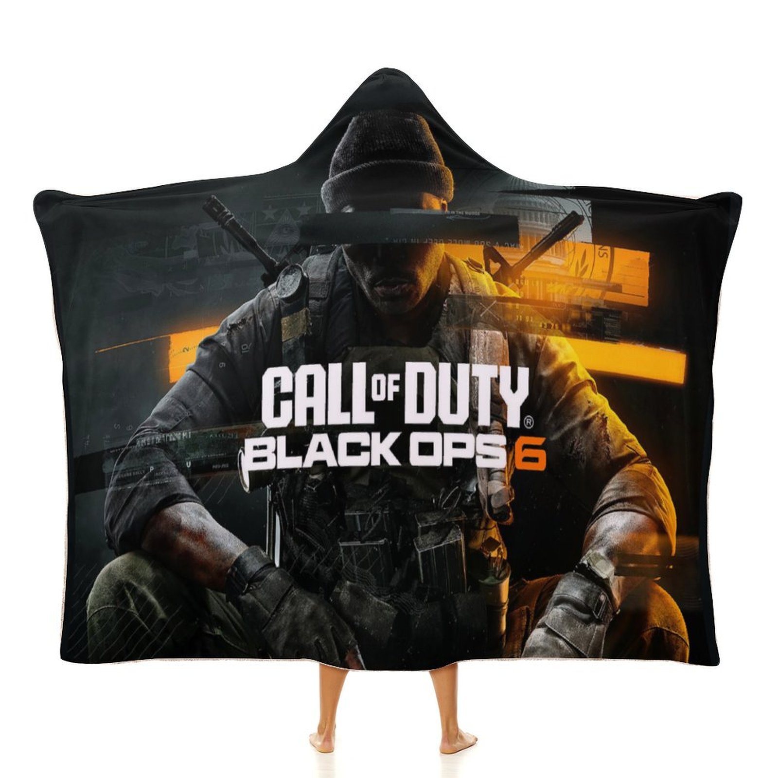 Call of Duty Black Ops Cloak Hooded Blankets Soft Wearable Blanket Cozy ...