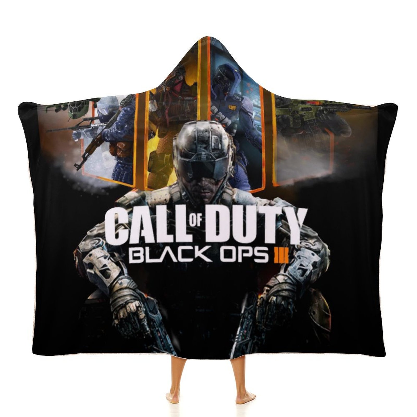 Call of Duty Black Ops Cloak Hooded Blankets Soft Wearable Blanket Cozy ...