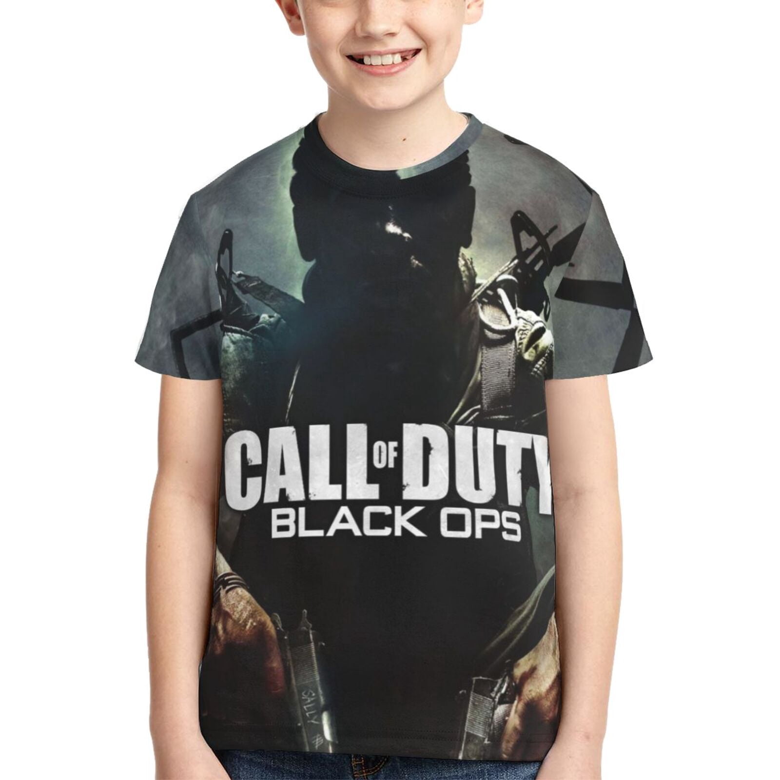 Call of Duty Black Ops Teen T-shirt Shirts Youth Short Sleeve Graphic ...