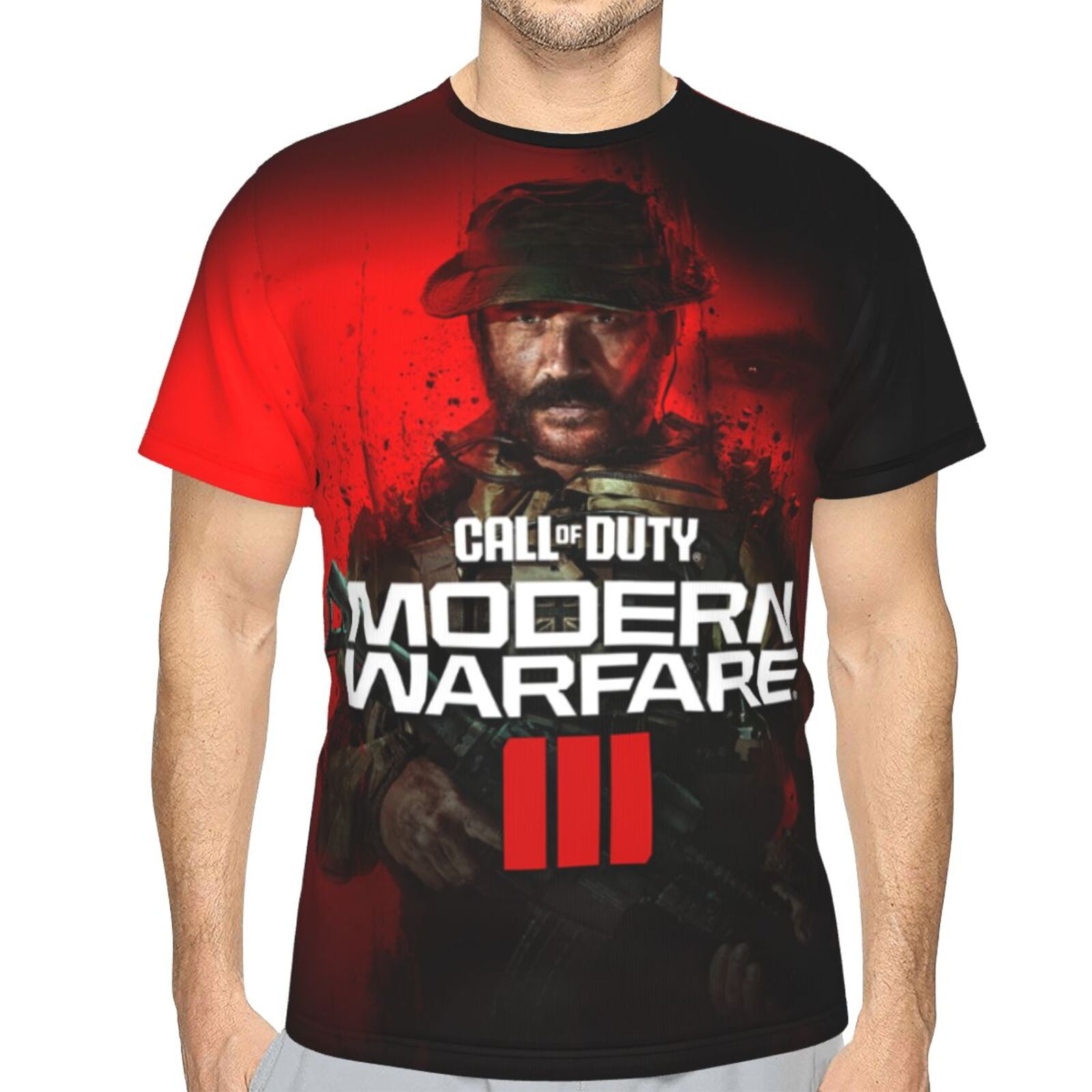 Call of Duty Modern Warfare Casual Men's T-Shirts Classic Crew T-Shirt ...