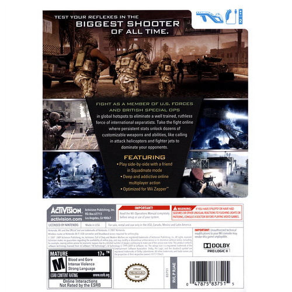 Pre-Owned Call of Duty Modern Warfare (Reflex Edition) - Wii Game ...