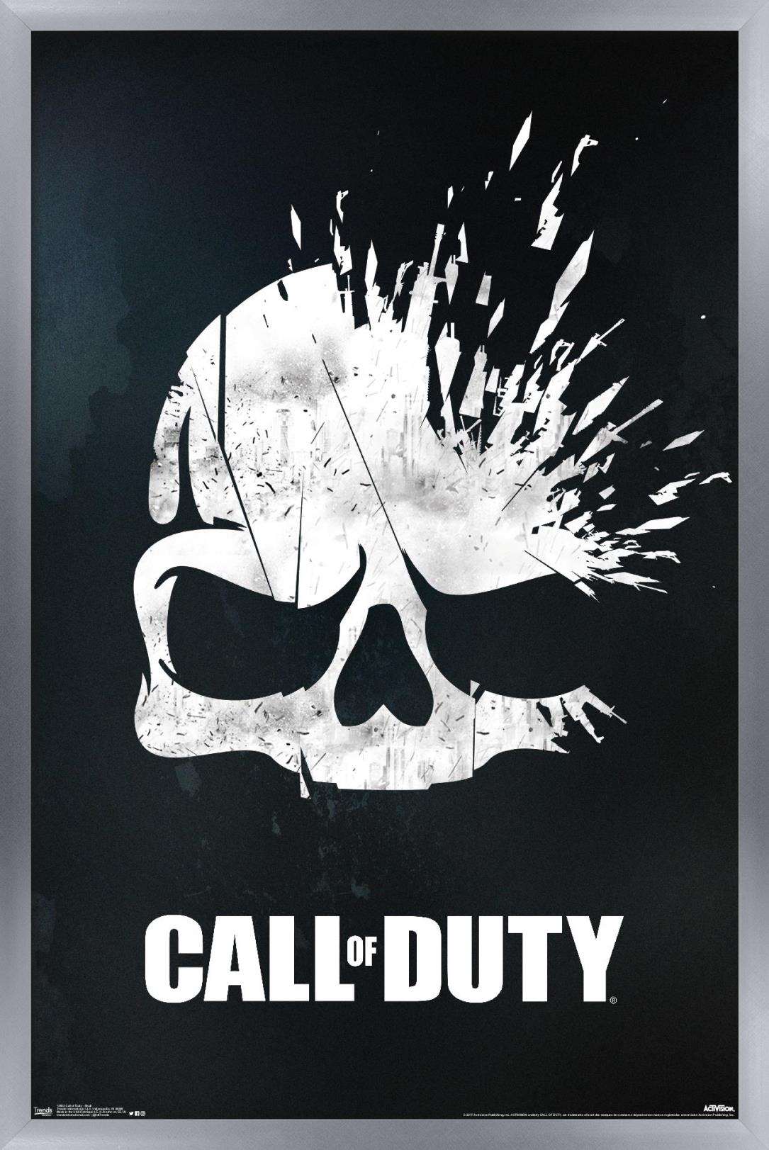 Call of Duty - Skull Wall Poster, 14.725" x 22.375", Framed - Walmart.com