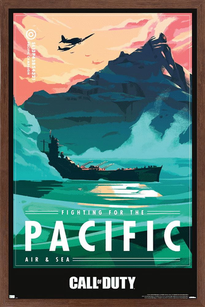 Call of Duty: Vanguard - Pacific Wall Poster, 14.725" x 22.375", Framed ...