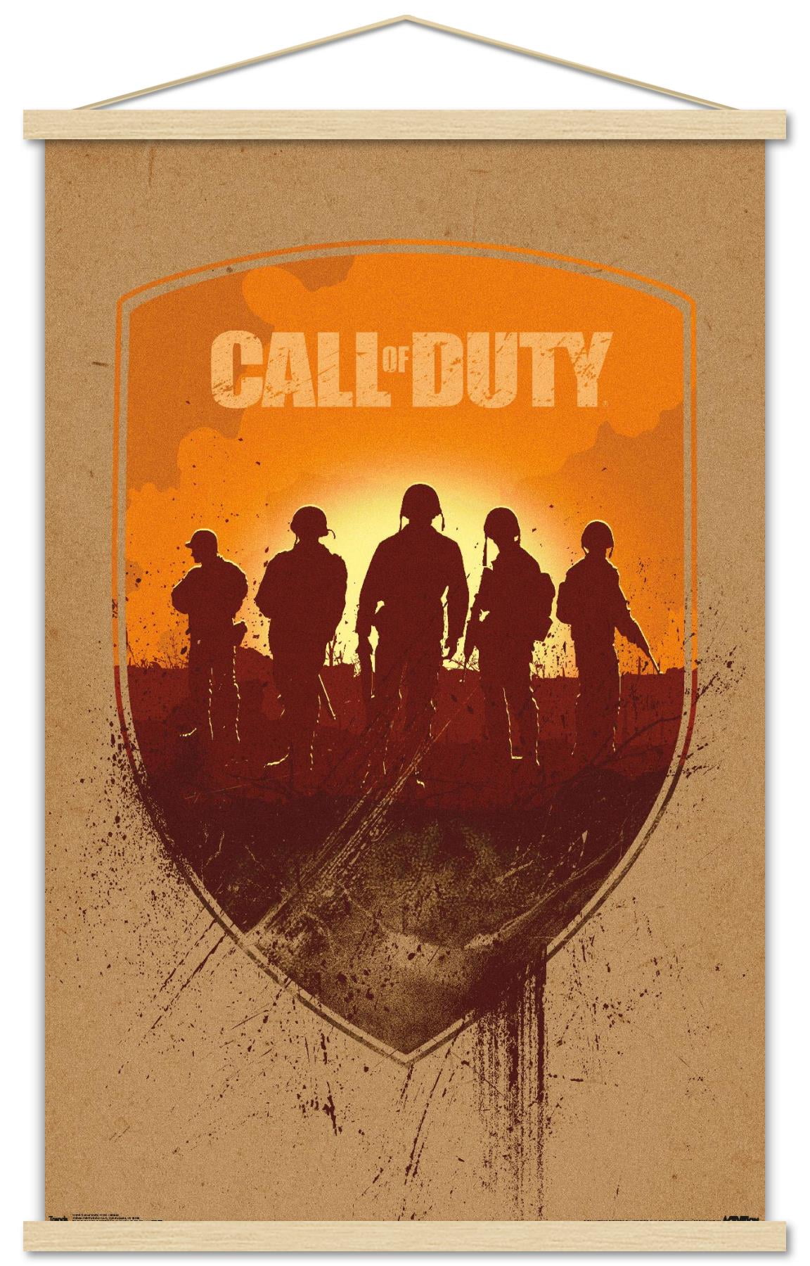 Call of Duty: WWII - Shield Wall Poster with Wooden Magnetic Frame, 22. ...