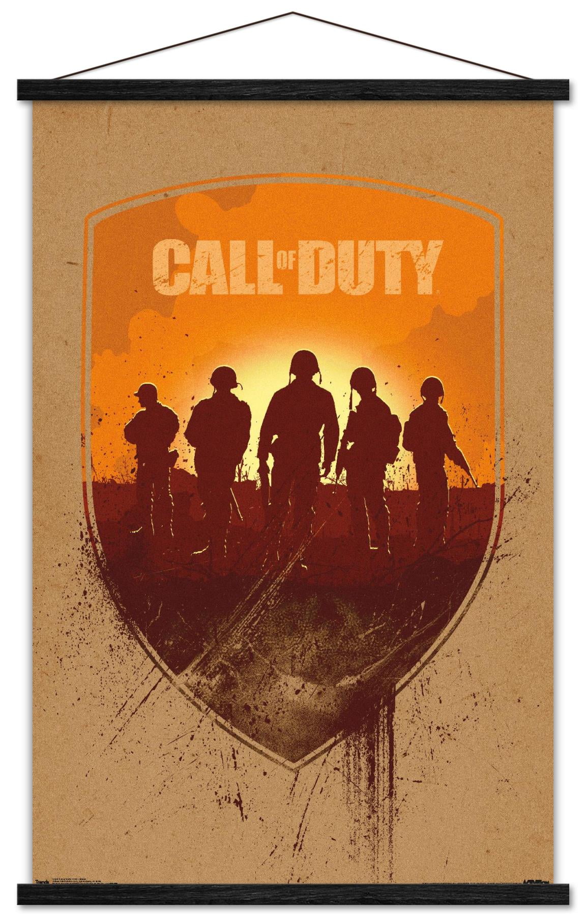 Call of Duty: WWII - Shield Wall Poster with Wooden Magnetic Frame, 22. ...