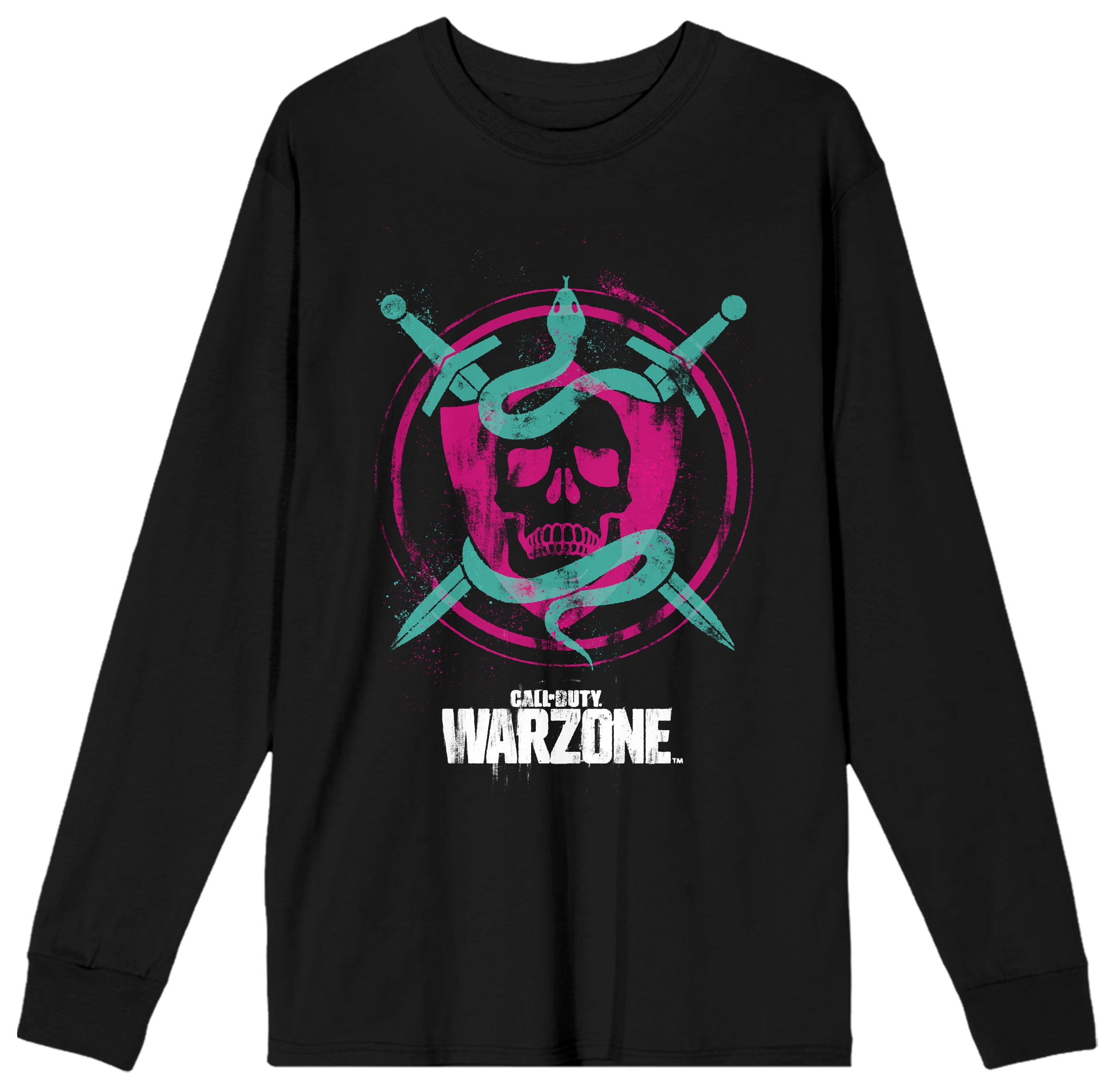 Call of Duty Warzone Shield with Skull, Snake, and Swords Men's Black ...