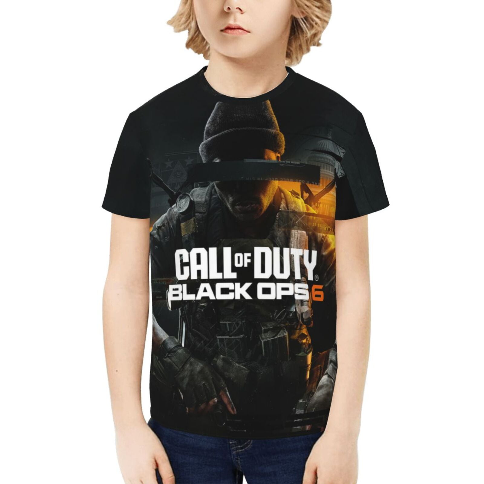 Call of Duty black Ops Teenage T-shirt for Boy Girl Short Sleeve ...
