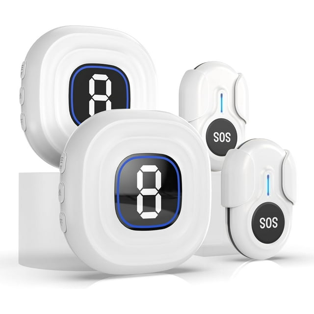 CallToU Caregiver Pager, 12min Long Ringtime Alarm Wireless Call ...